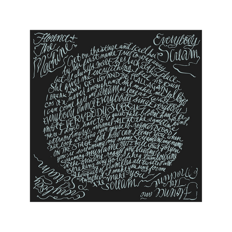 Everybody Scream Lyric Scarf (Dead Bluebell) - Florence and the Machine ...